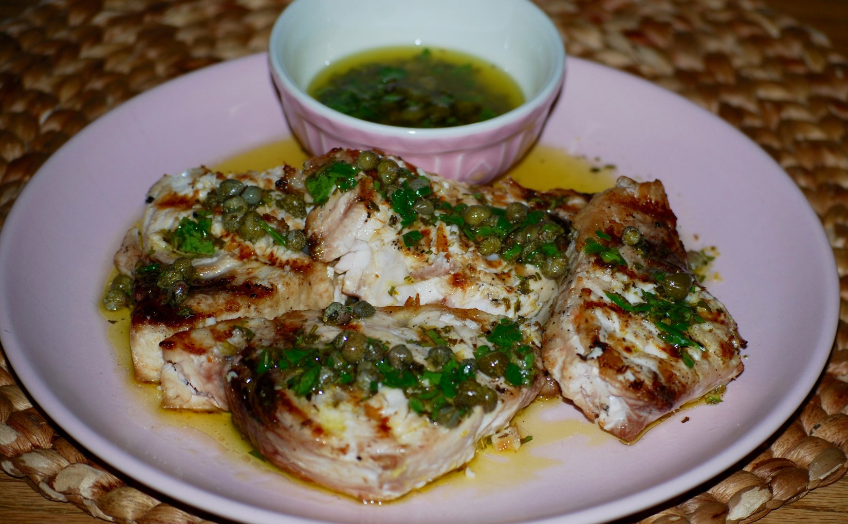 Fish with Three-Herb Salsa – Cooking with Nigella